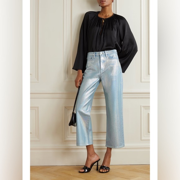 Frame Denim | Jeans | Frame Le Jane Cropped Iridescent Highrise ...